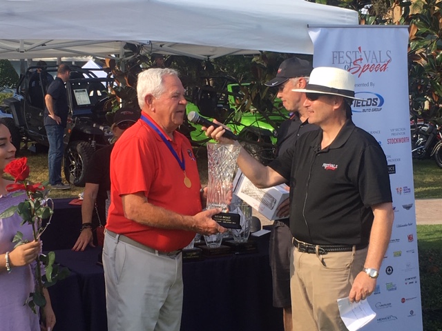 Don Taylor accepts award close up - Sunnyland Chapter